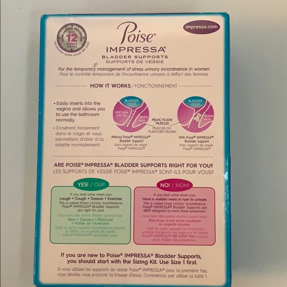 Poise Other | Poise Impressa Incontinence Bladder Support Size | Poshmark